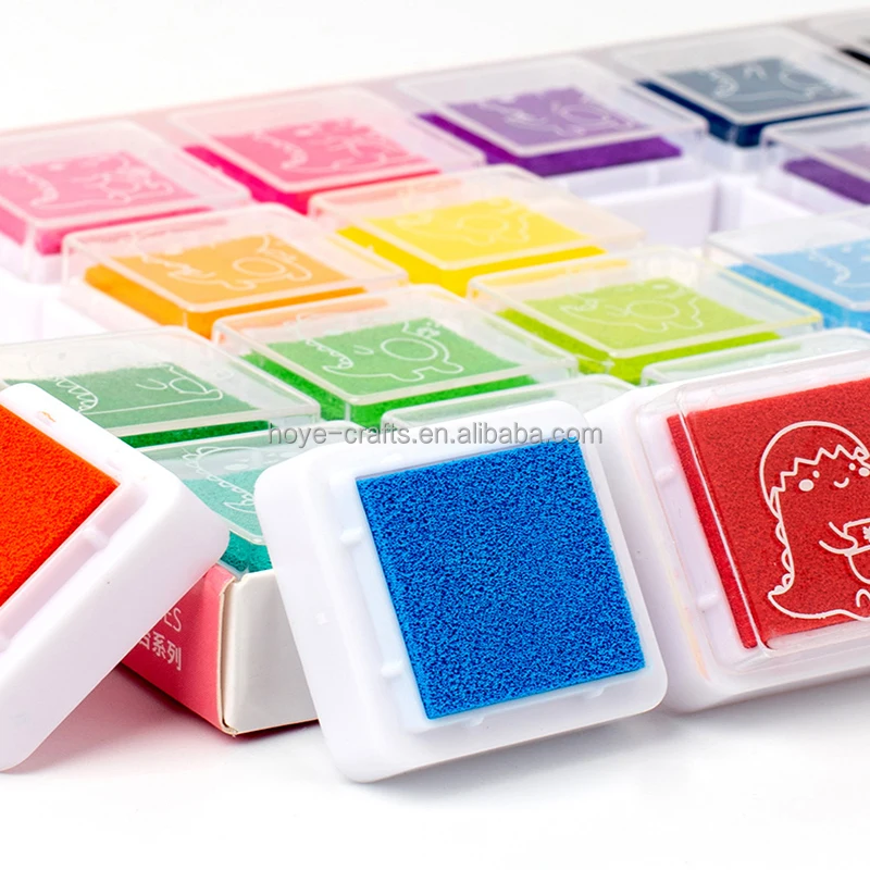 Kids Art Ink Pad Drawing Toy Washable Stamp Pads Set Finger Printing ...