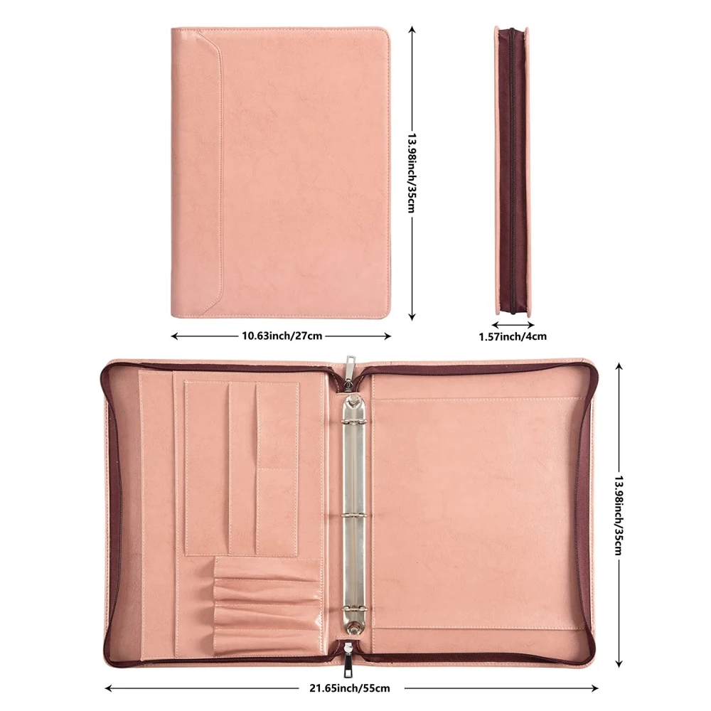 A4 Legal Pads Clipboard Padfolio Zippered Business Binder