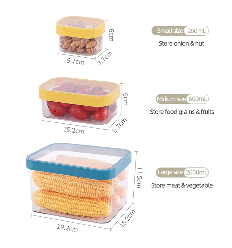 Transparent Food Storage Container BPA Free Plastic Clear Food ...