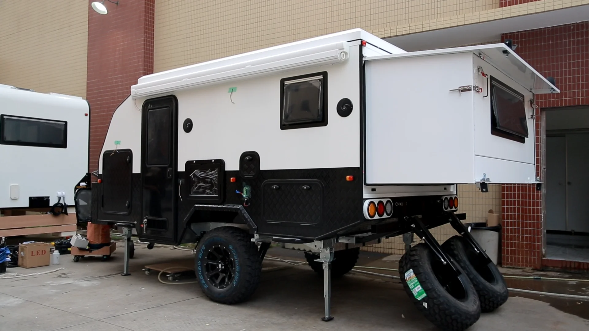 Ecocampor 15ft Offroad Hybrid Rv Caravan Camper Trailer With Outdoor ...