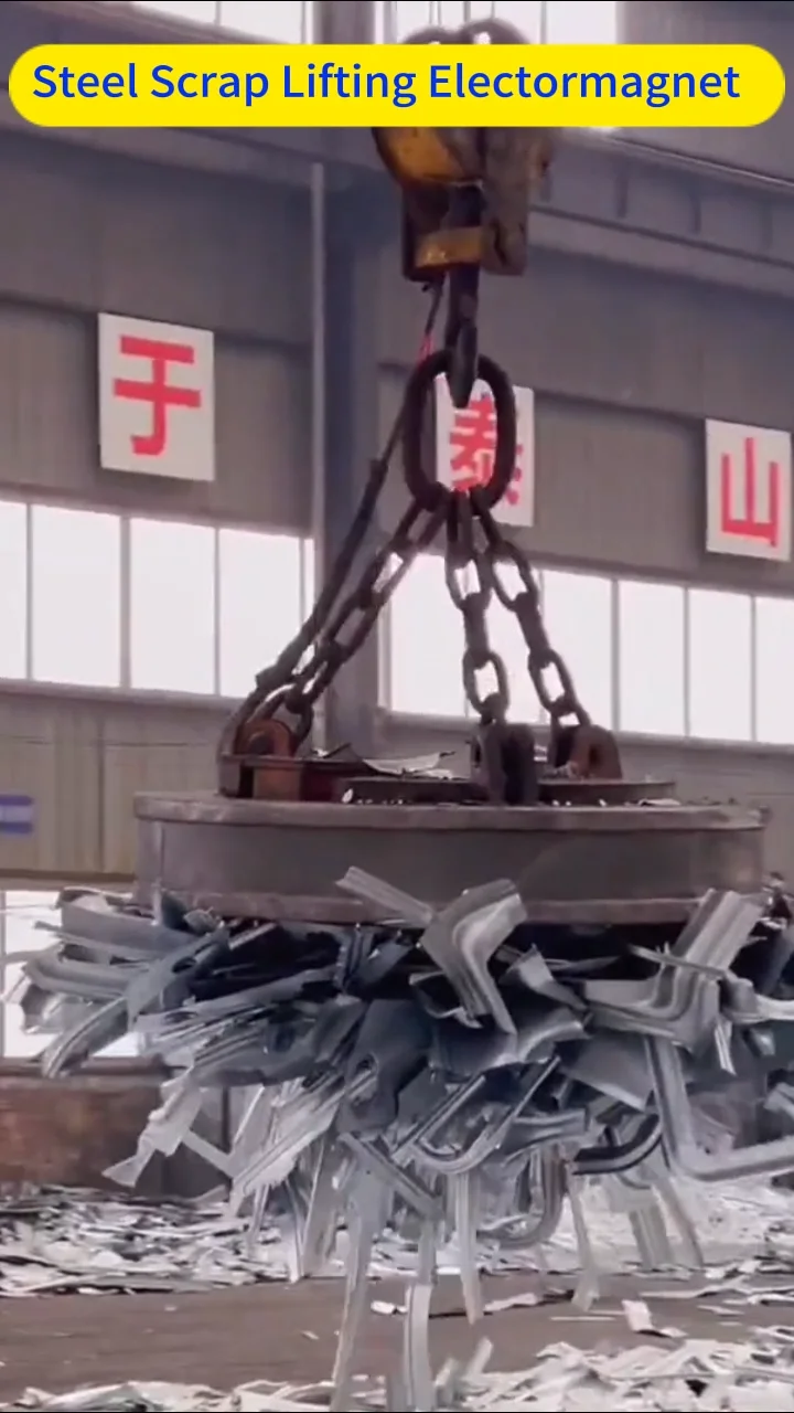 Strong Circular Lifting Electromagnet For Lifting Metal Scrap Steel ...