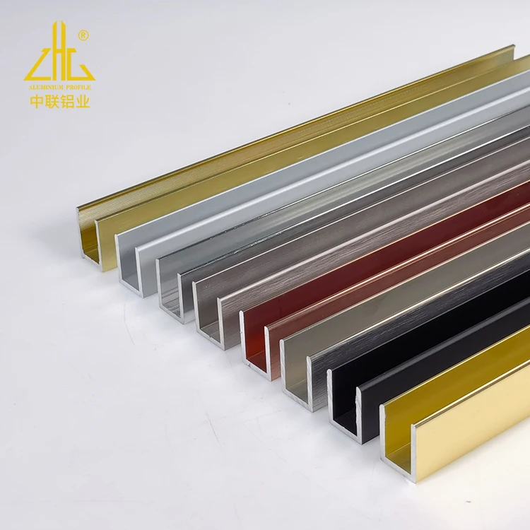 U Channel Profile Silver Black Golden Shining Polished Aluminum C ...