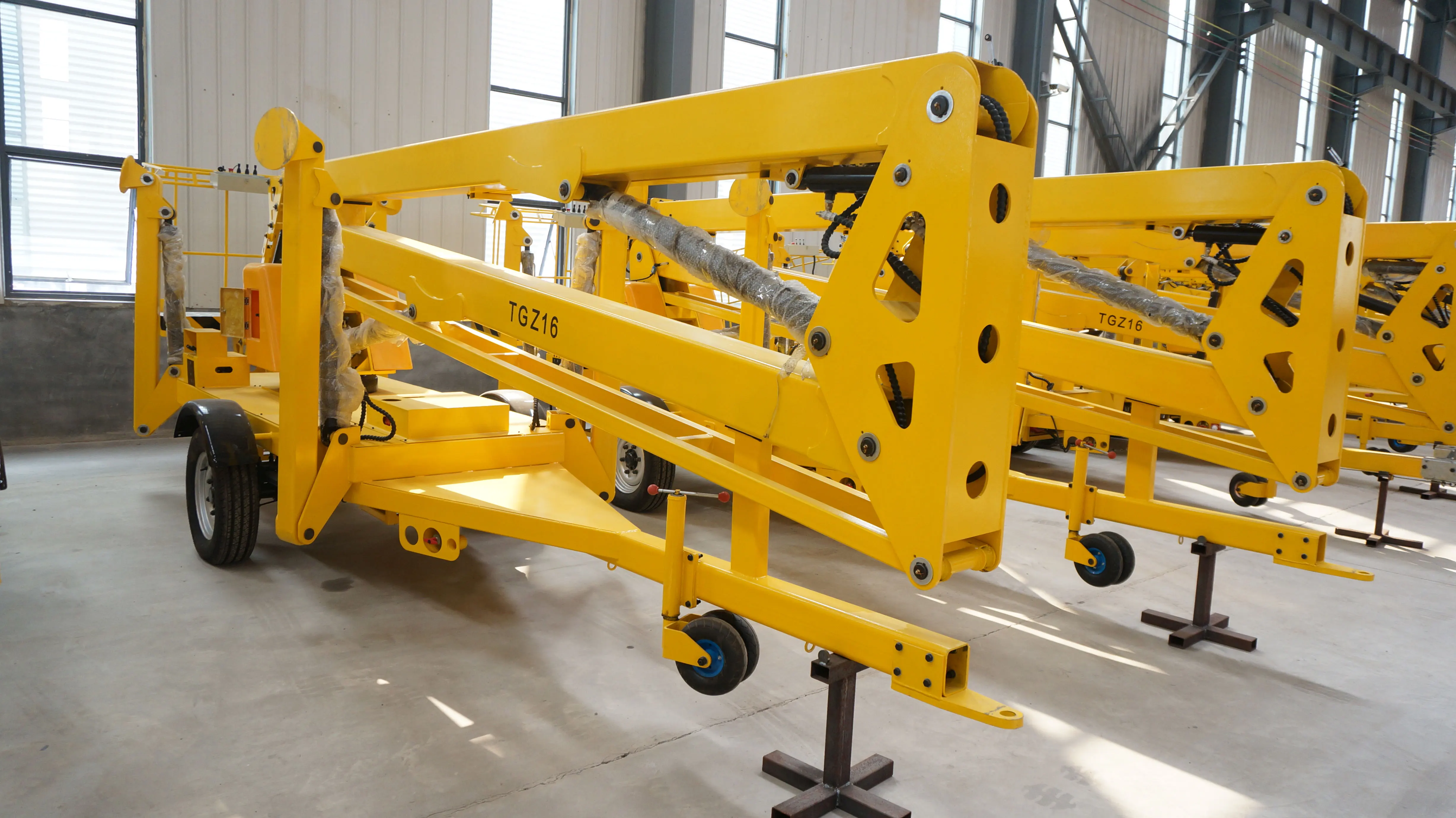 Mounted Aerial Working Boom Trailer Mounted Boom Man Lift 8m Portable ...