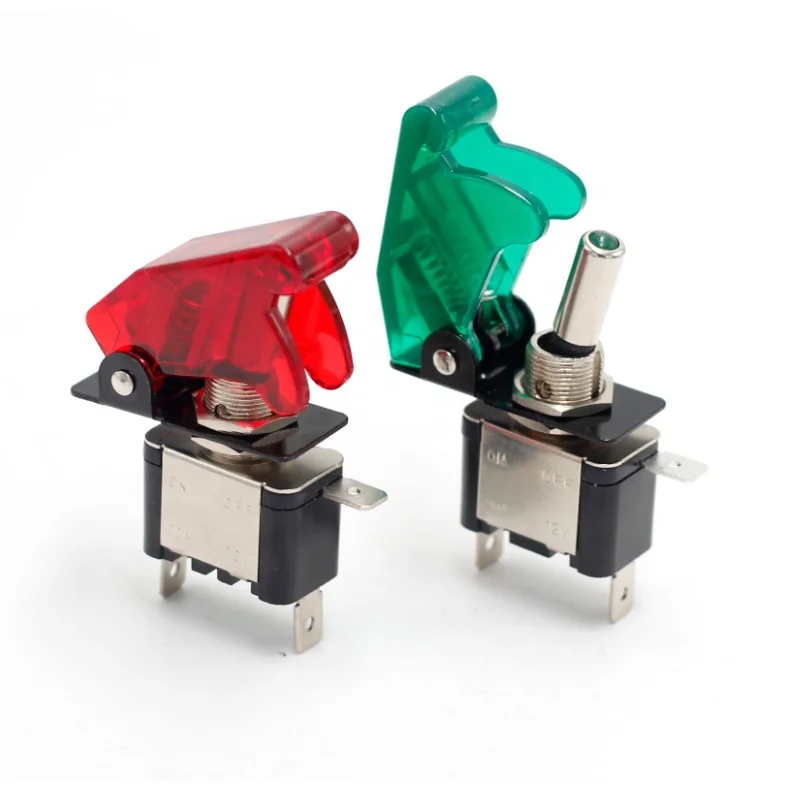 12V 20A Illuminated LED ON-OFF with Cover Red Blue Green Yellow Car ...