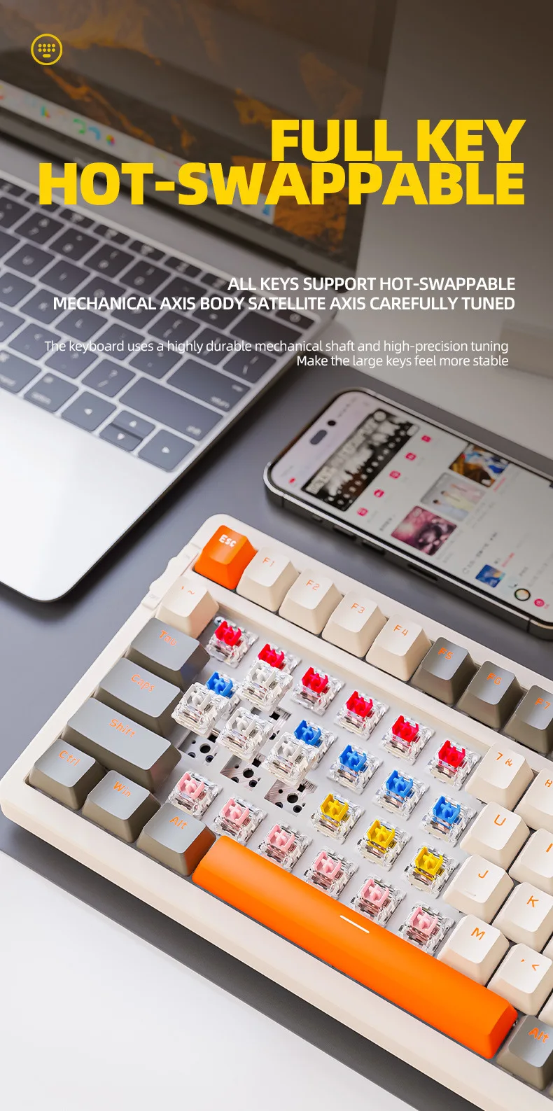 K96 Wireless Mechanical Keyboard - Dual Mode 2.4G BT5.0