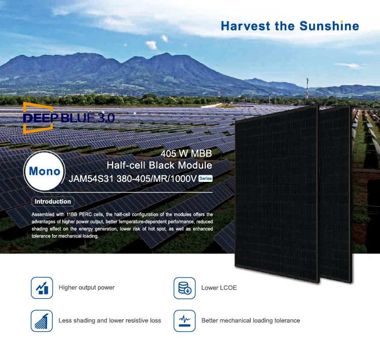 All Full Black Ja Mono 405w Solar Panels High Power Pv Module Solar ...