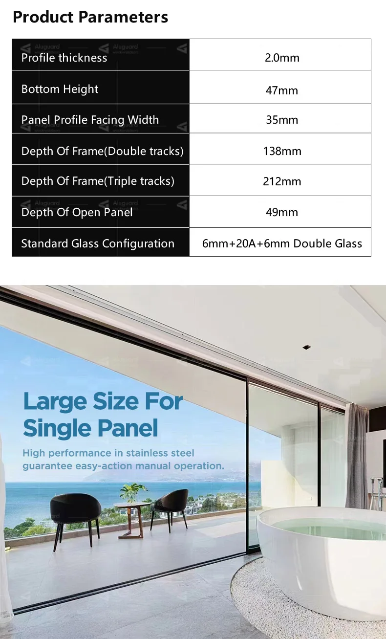 Minimalist House Automatic Sliding Door System / Double Wheels Thermal ...