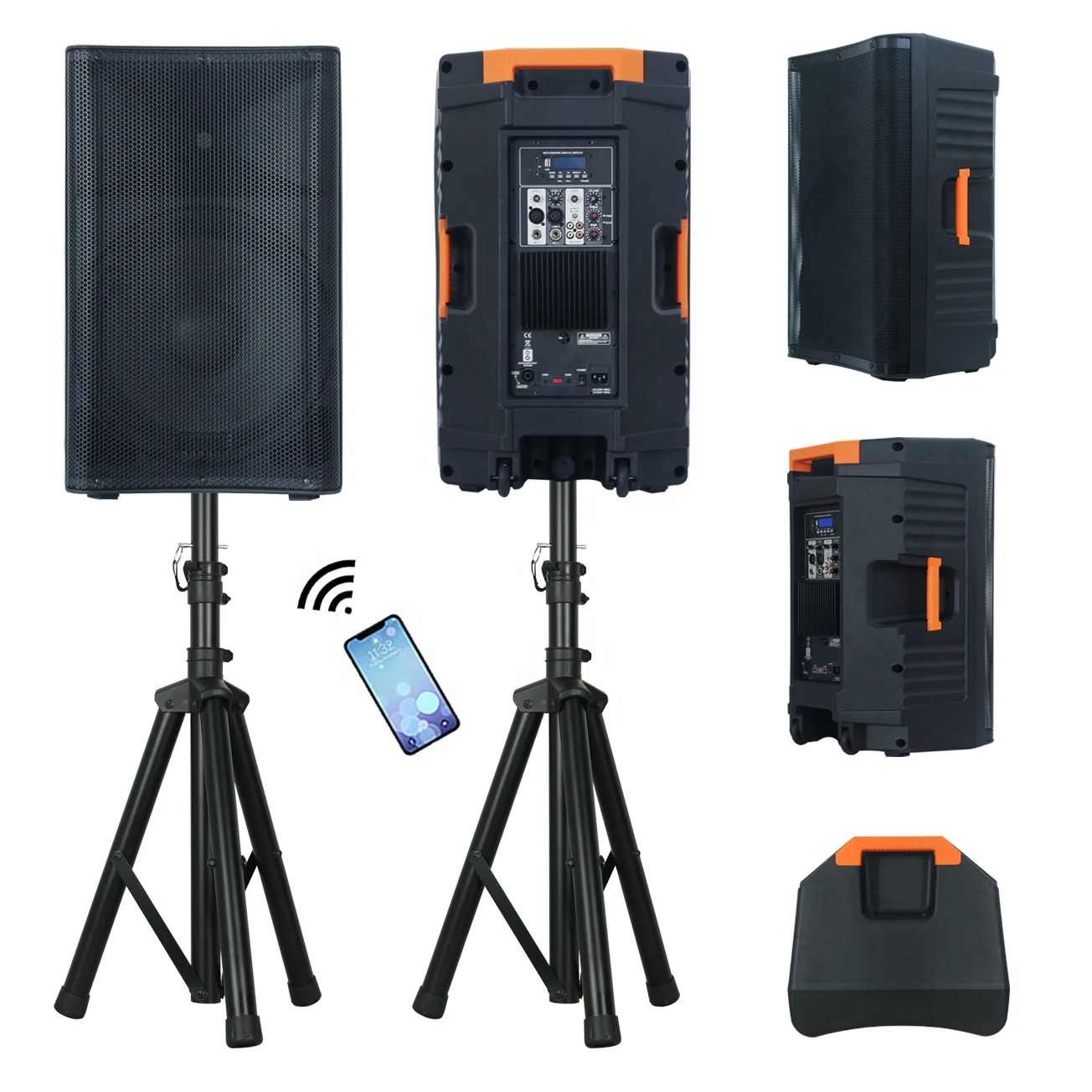 1800w 15" Woofer Professional Audio Powered Pa Speaker System Sound Box Dj Equipment Outdoor ...
