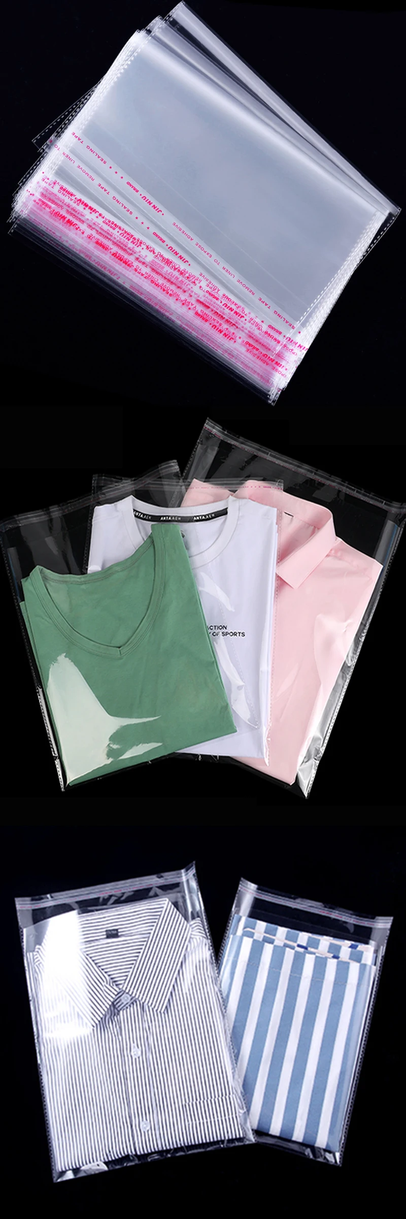 Transparent ECO Friendly Plastic Bags - Ideal for Clothing