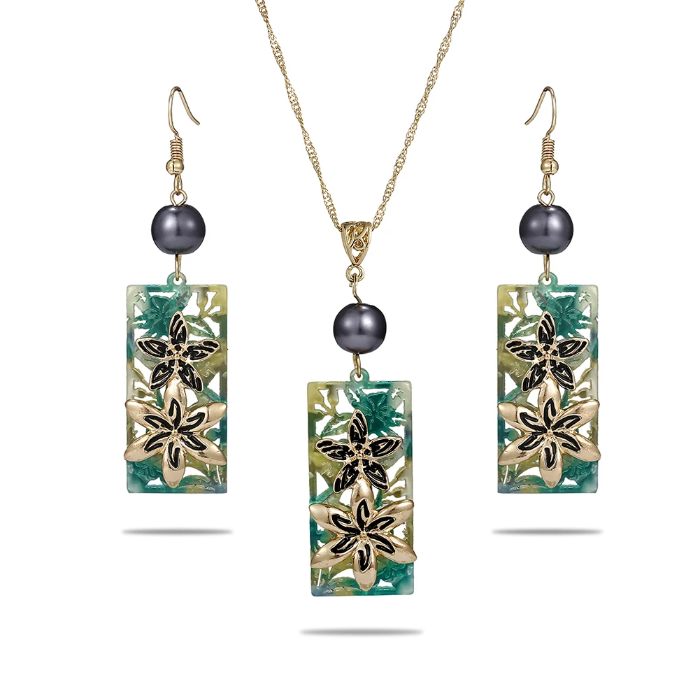 Cring Coco Chromatic Fashion Guam Hawaiian Jewelry Set Polynesian ...