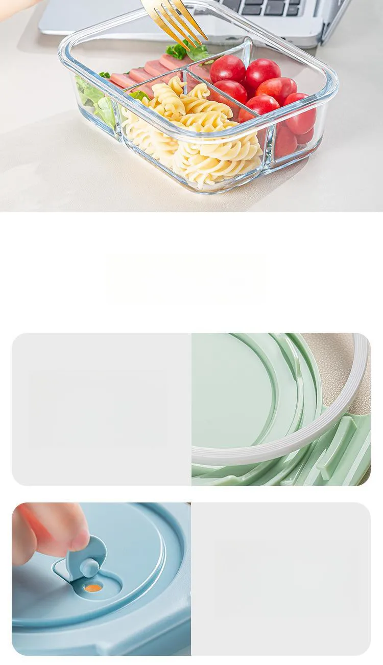 Heat-Resistant Glass Container & Microwave Safe Bowl for Food Storage