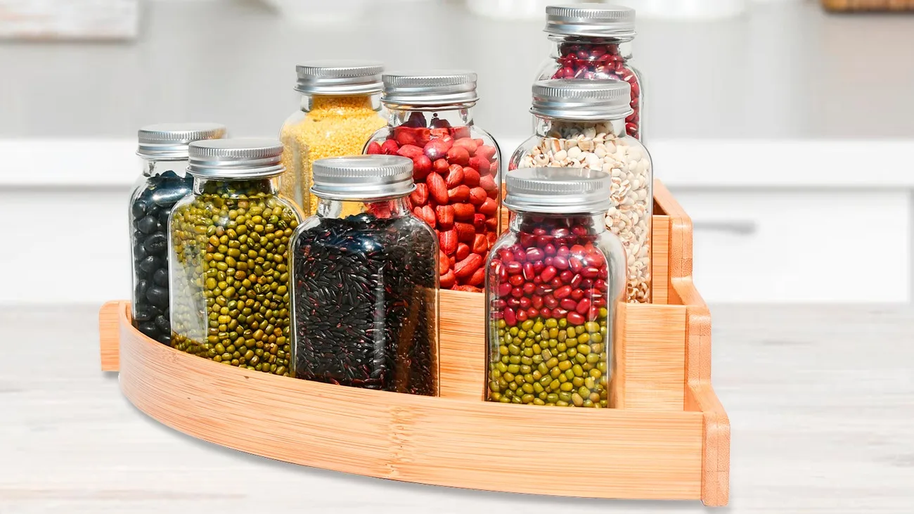 Bamboo Spice Rack Spice Rack Kitchen Cabinet Organizer 3 Tier ...