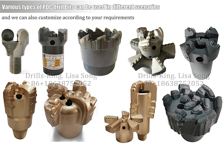 4-wing PDC Drill Bit - Diamond Composite for Rock Drilling