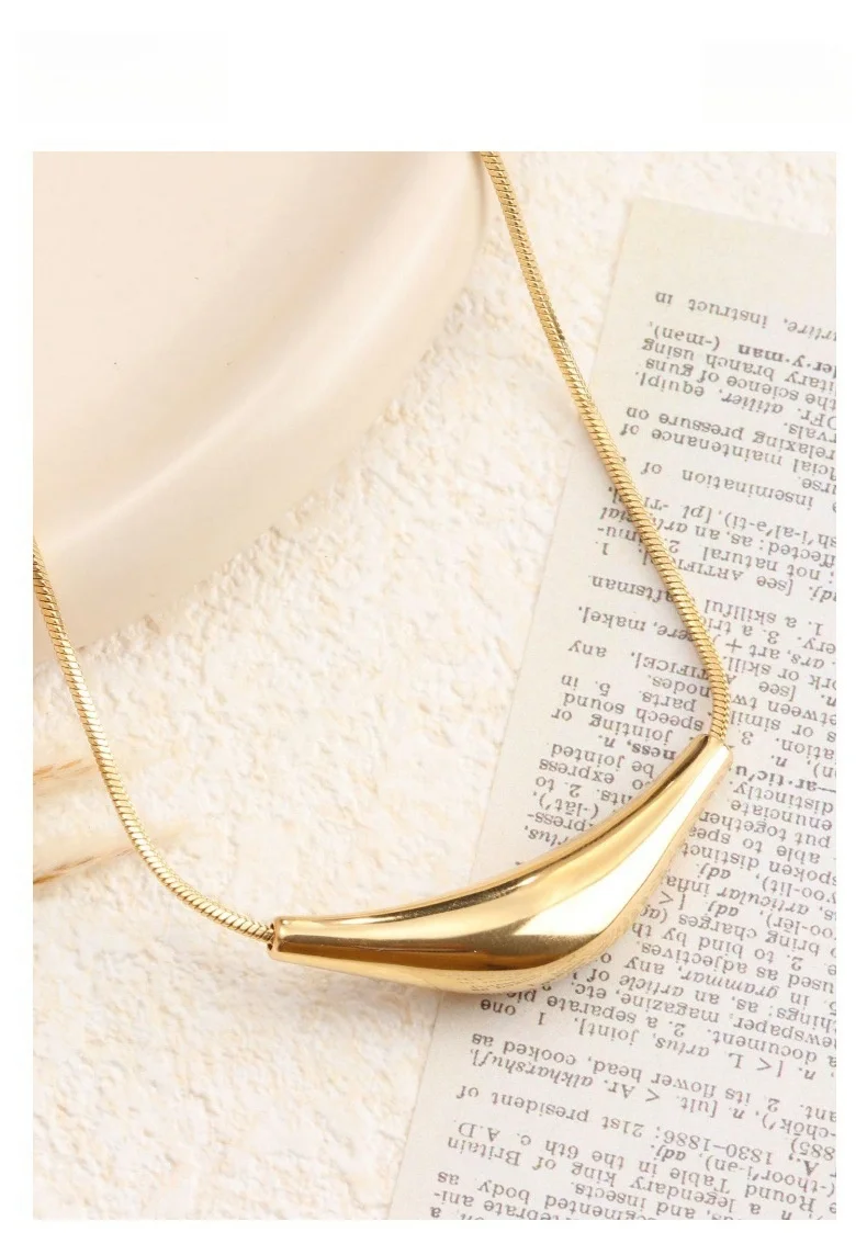 Personality 18K Gold Plated Stainless Steel Waterproof Jewelry Geometry ...