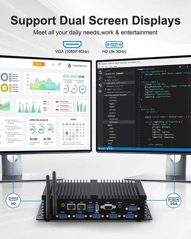 Hystou Mini Desktop Pc In-tel Core I5 I7 6 Com Ddr3l Win10 Vga Hd Dual ...