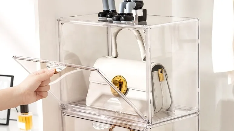 Transparent Storage Container Box Clear Acrylic Display Case For ...