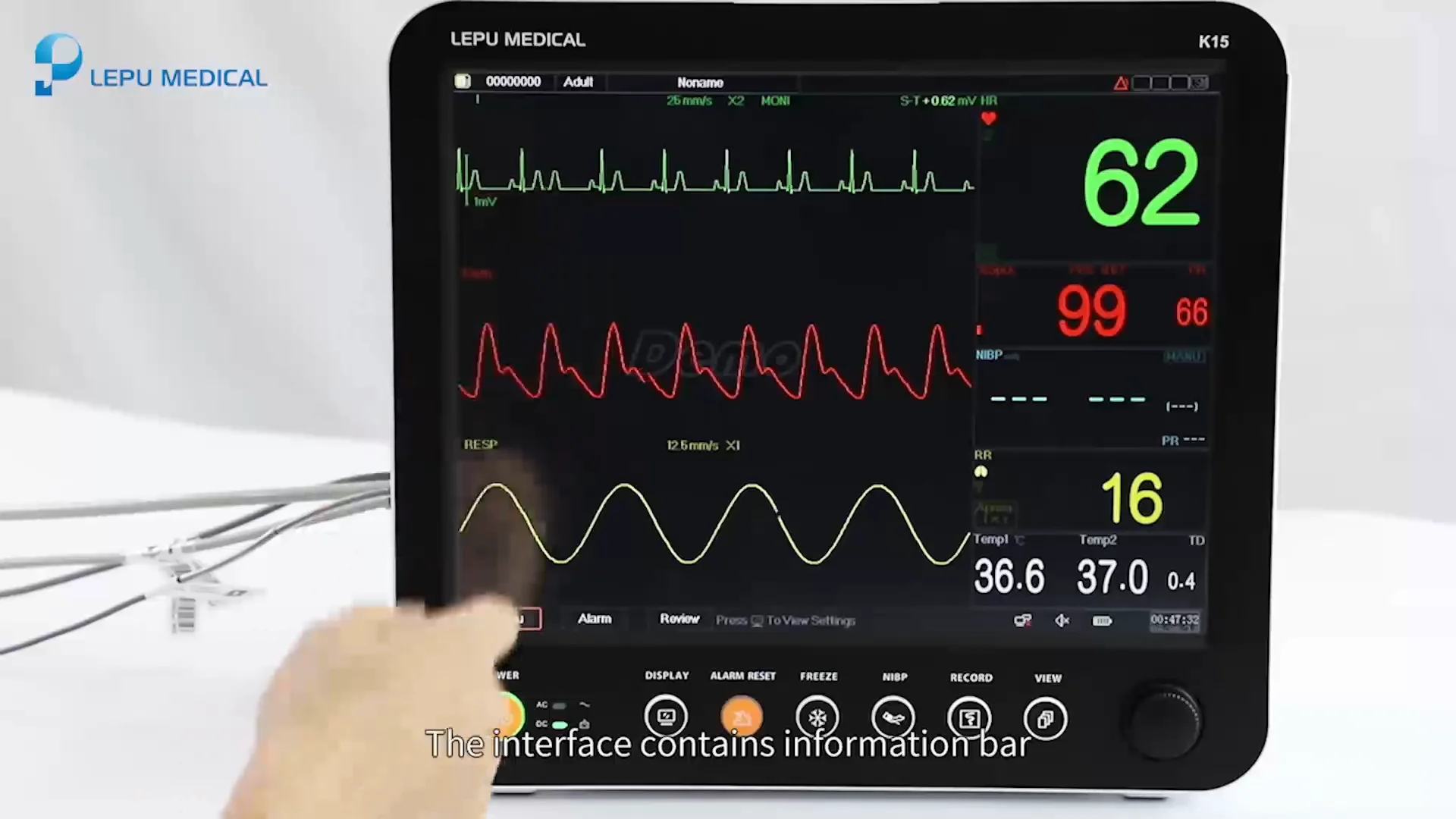 Lepu Creative Wholesale Visual Alarms 12 Inch Multi Medical Vital 6 ...