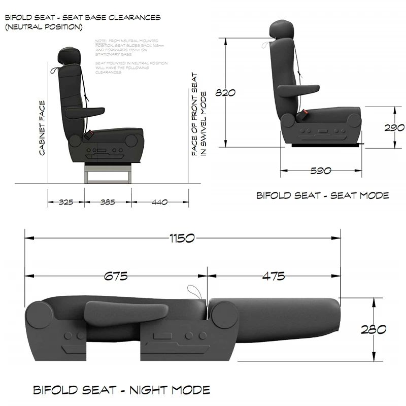 Hwhongrv Camper Van Bench Seat Bed - Rock and Roll Bed Systems