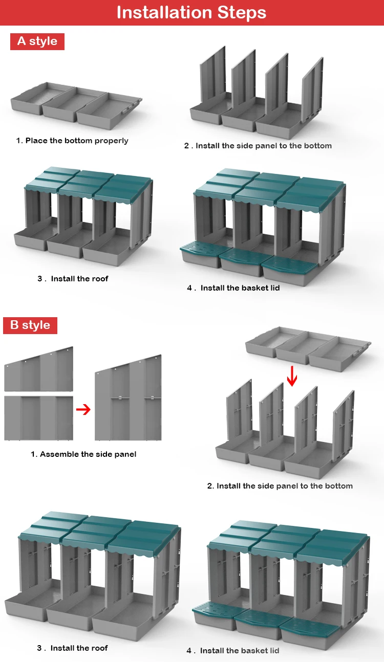 Plastic Laying Box Roll Out Automatic Chicken Egg Nest Boxes Chicken ...