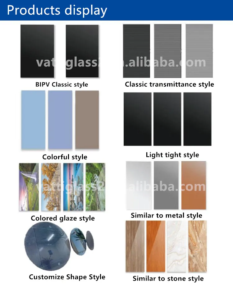 BIPV New Energy Cdte Solar Laminated Glass Panel Power Generation Glass