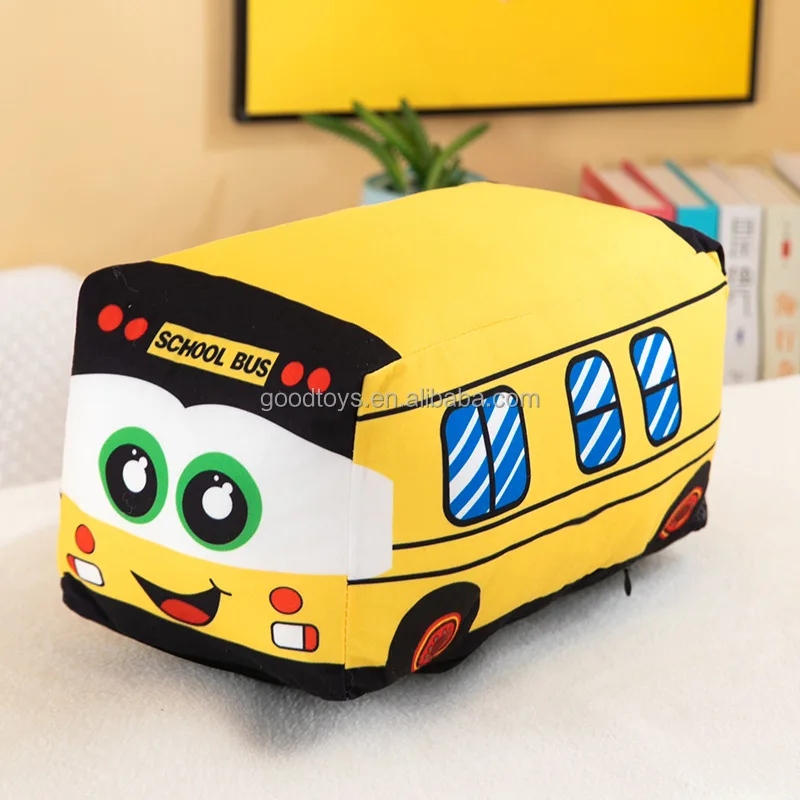 Multi Sizes Colors Cartoon Bus Plushies Bedtime Toy Sleeping Doll Soft ...