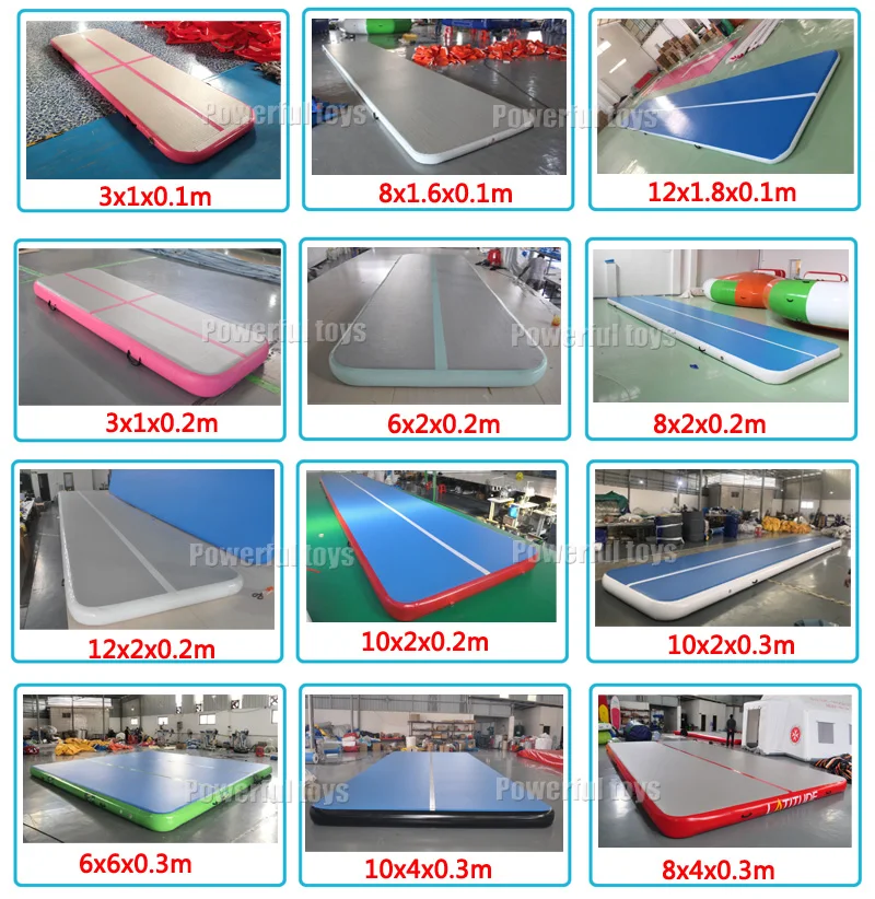 Custom Inflatable Large Size Jumping Air Track Floor Tumble Gymnastics ...