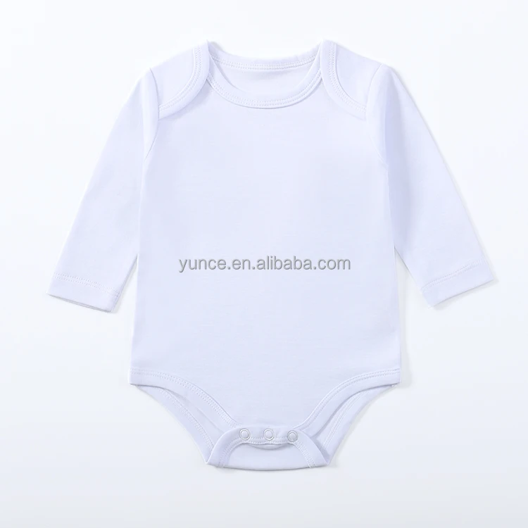 100% Organic Cotton Plain Baby Romper Knitted Newborn Baby Clothes Long ...