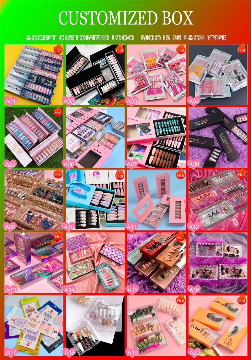 Artificial Fingernails Custom Design And Package Private Label Designed ...