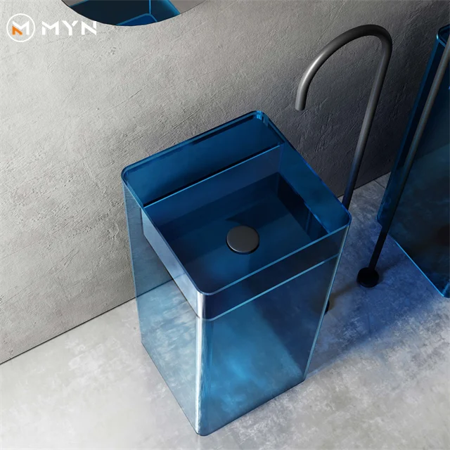 Crystalloid Pedestal Sinks - Modern, Durable Bathroom Solutions