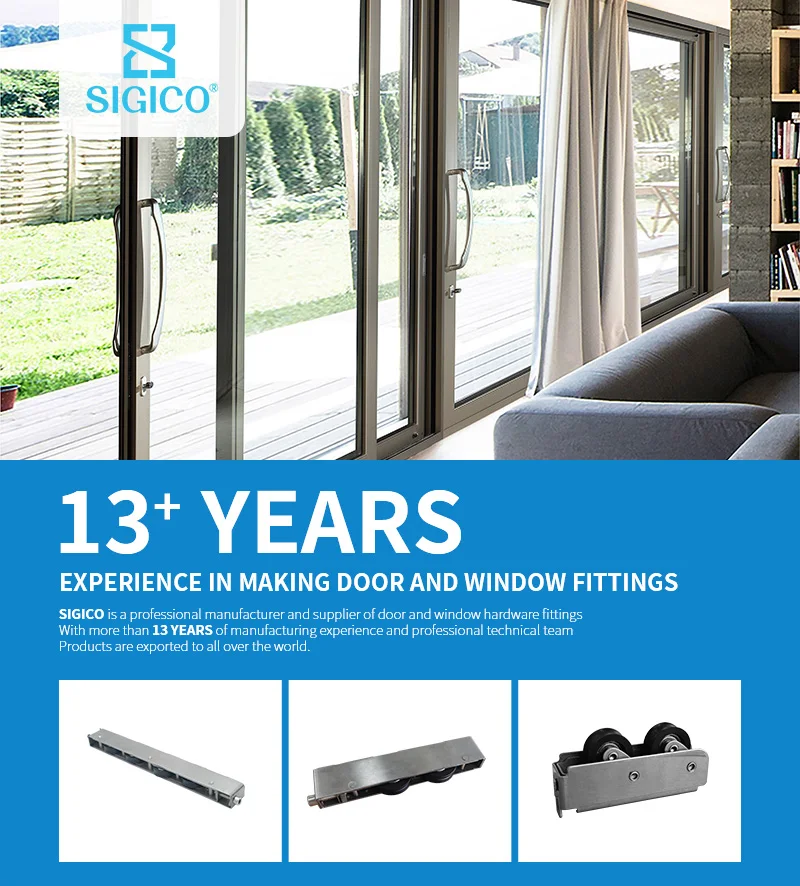 Nylon Cover Stainless Steel Sliding Door Bottom 4 Rollers Wheel Long ...