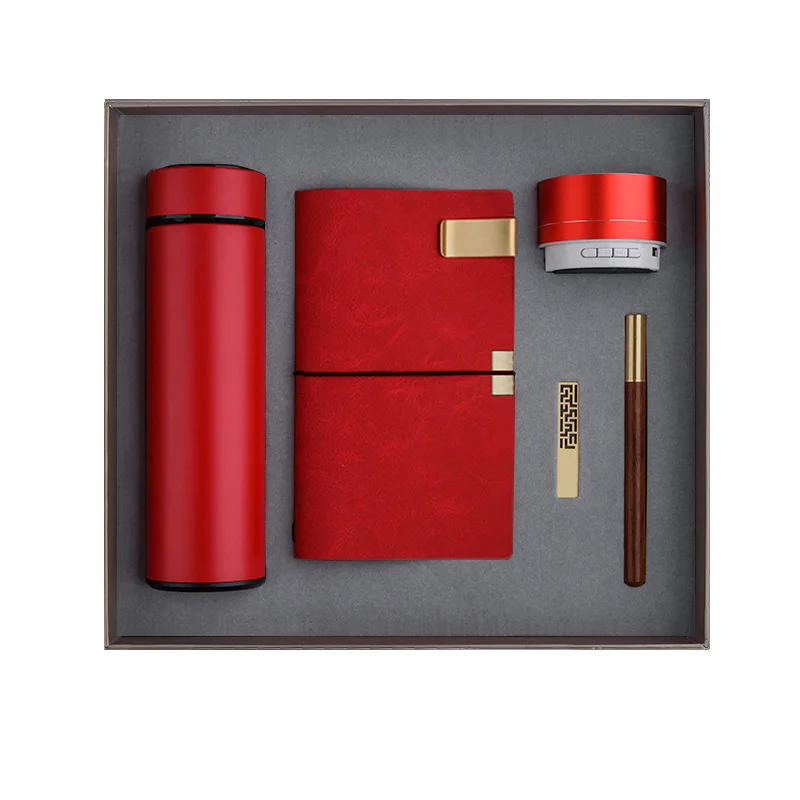 7-piece Business Gift Set Memo Pad Notebook Thermos Usb Flash Drive Pen ...