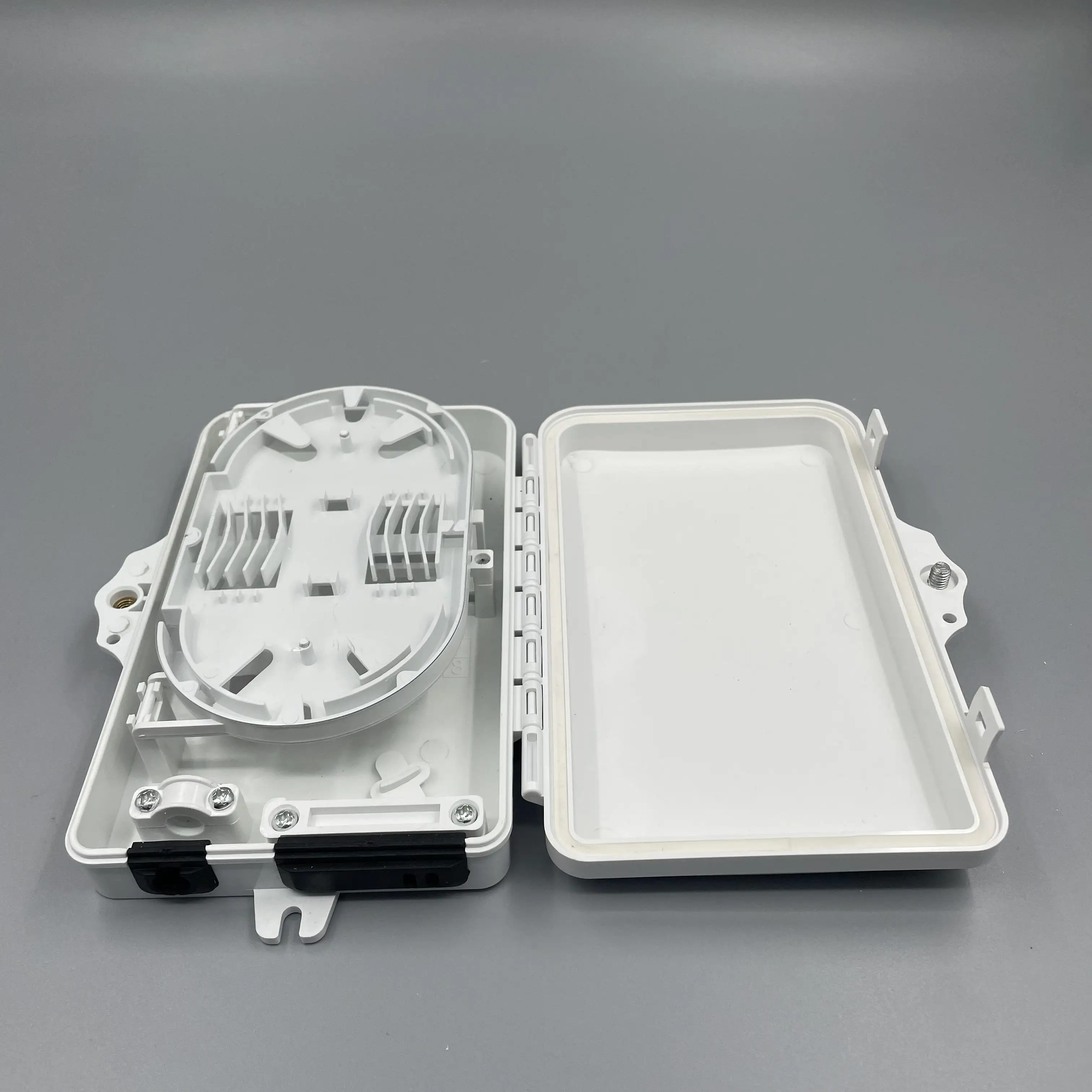 2 Port Ftth Mini White Abs Fiber Optic Sc Plc Socket Faceplate 2 Core ...