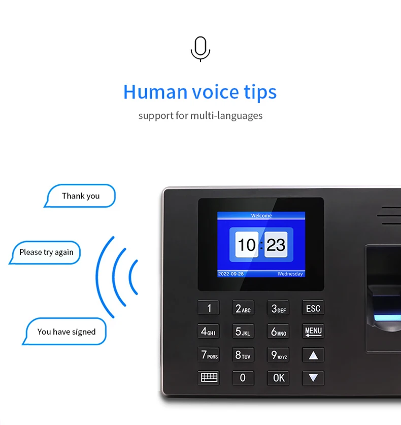 2.4inch Biometric Fingerprint Time Attendance System