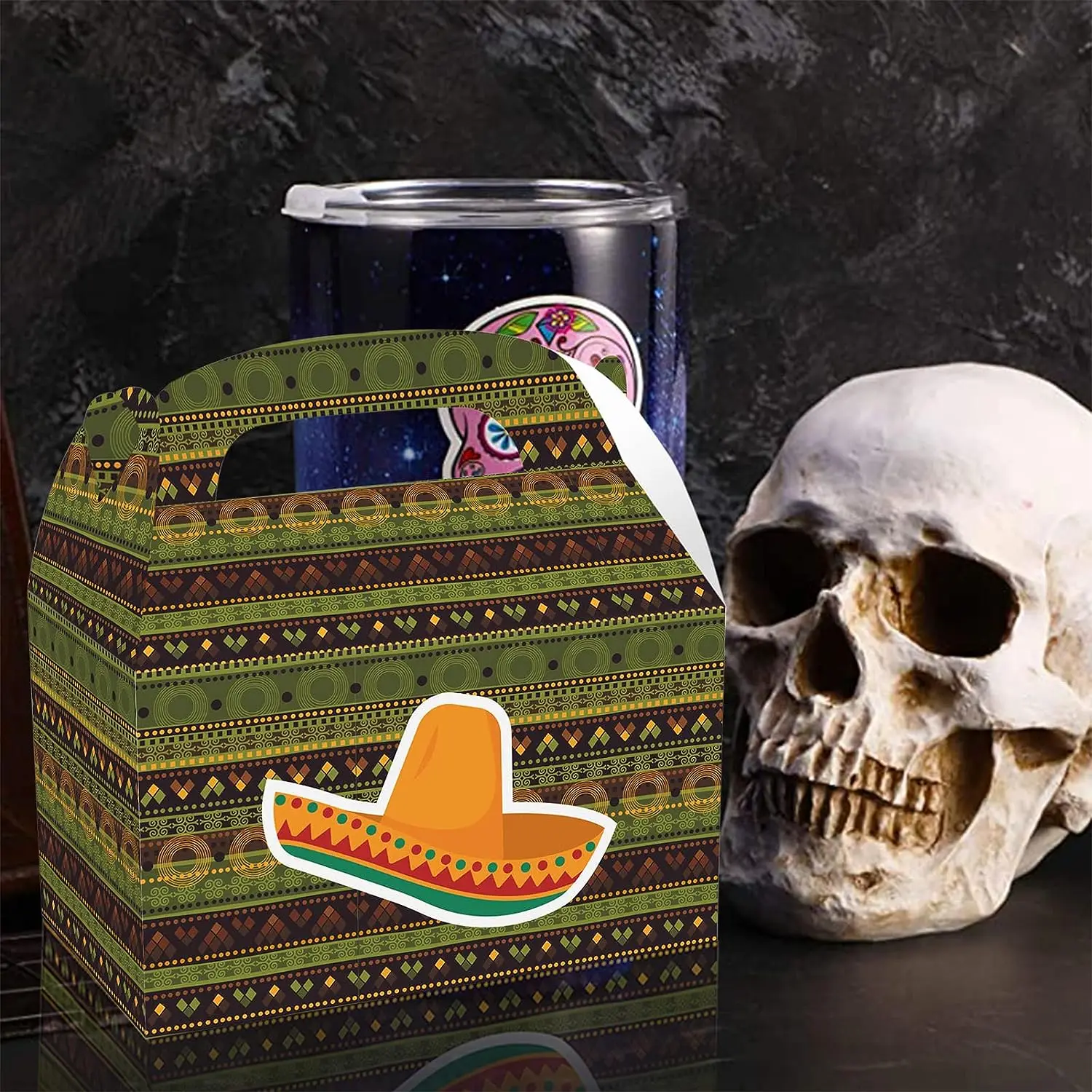 12Pcs Mexican Fiesta Treat Boxes Mexican Themed Goodie Boxes Mexican ...