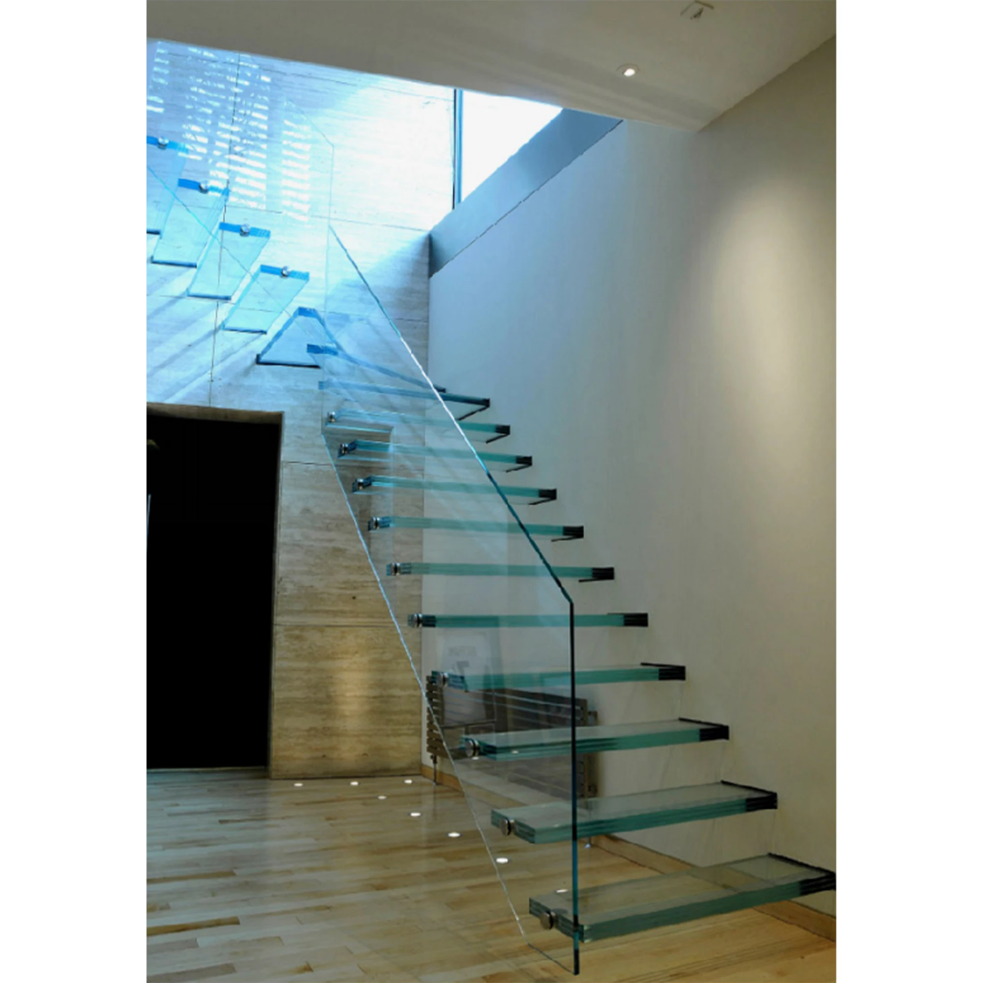 Three Layer Tempered Laminated Glass Staircase 6+6+6mm Safety Laminated ...