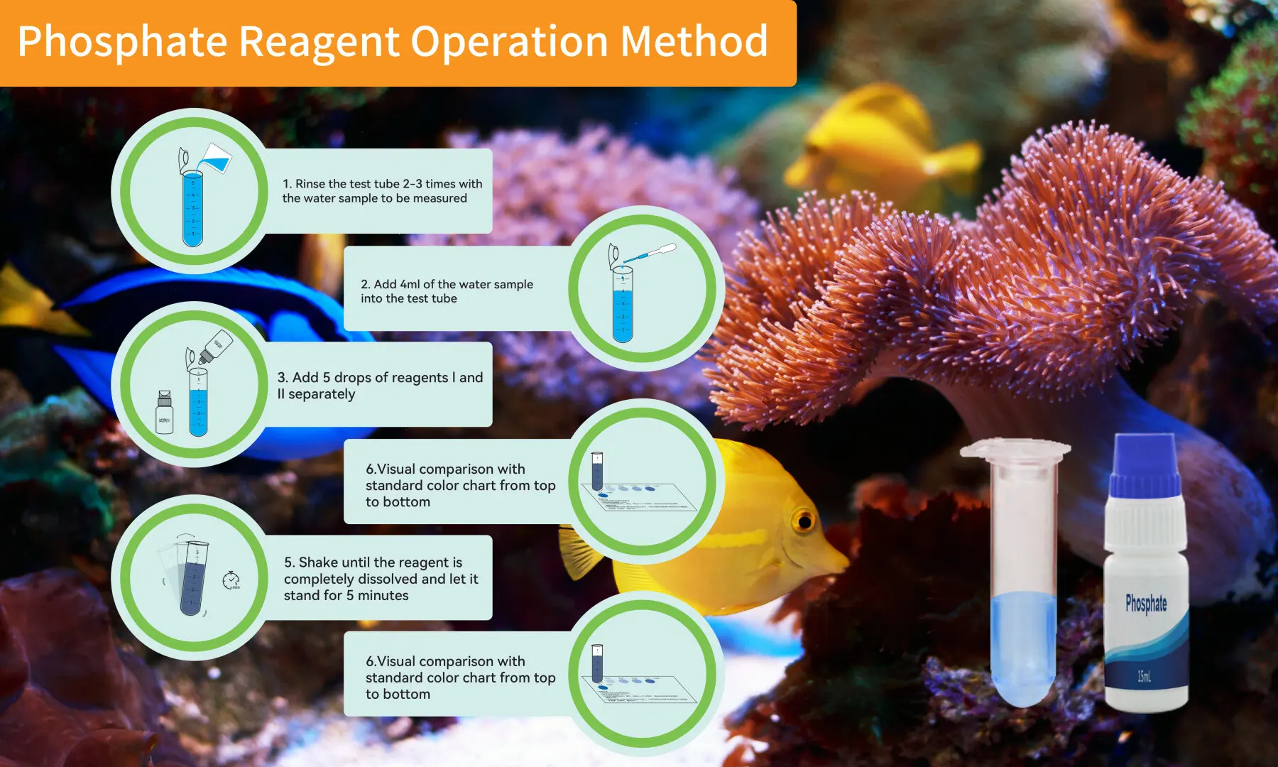 Phosphate Reagent Water Rapid Test Kits for Pool Aquarium Water ...