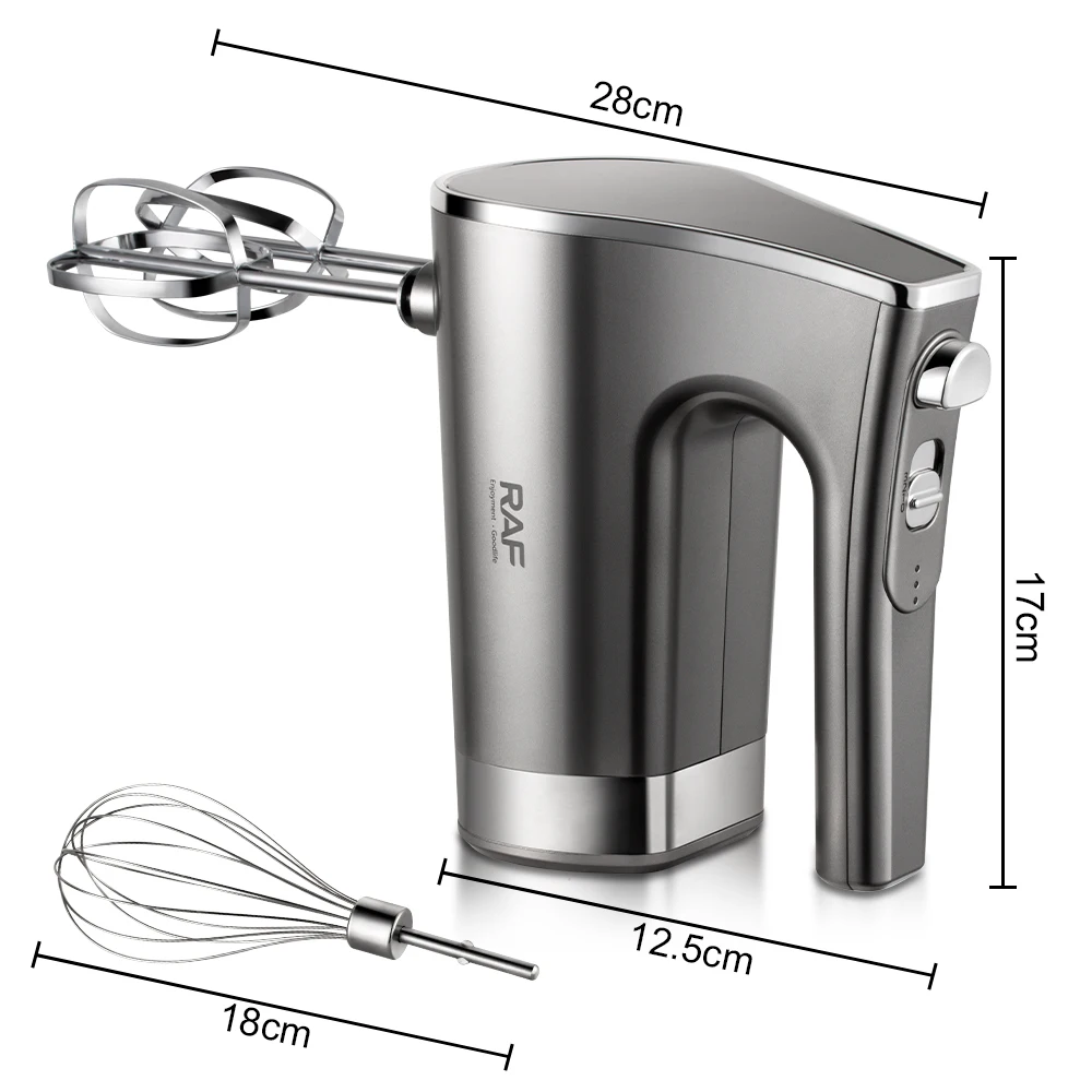 RAF Rechargeable 3 Speed Electric Handheld Kitchen Mixer
