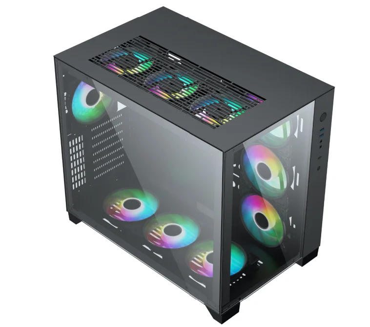 Pc Cabinet Two Tempered Glass Gaming Atx Full Tower Gamer Computer Case ...