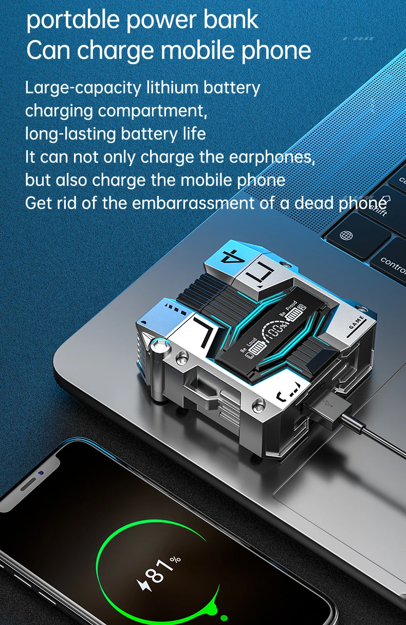 M45 TWS V5.3 True Wireless Stereo Gaming Earbuds - Low Latency