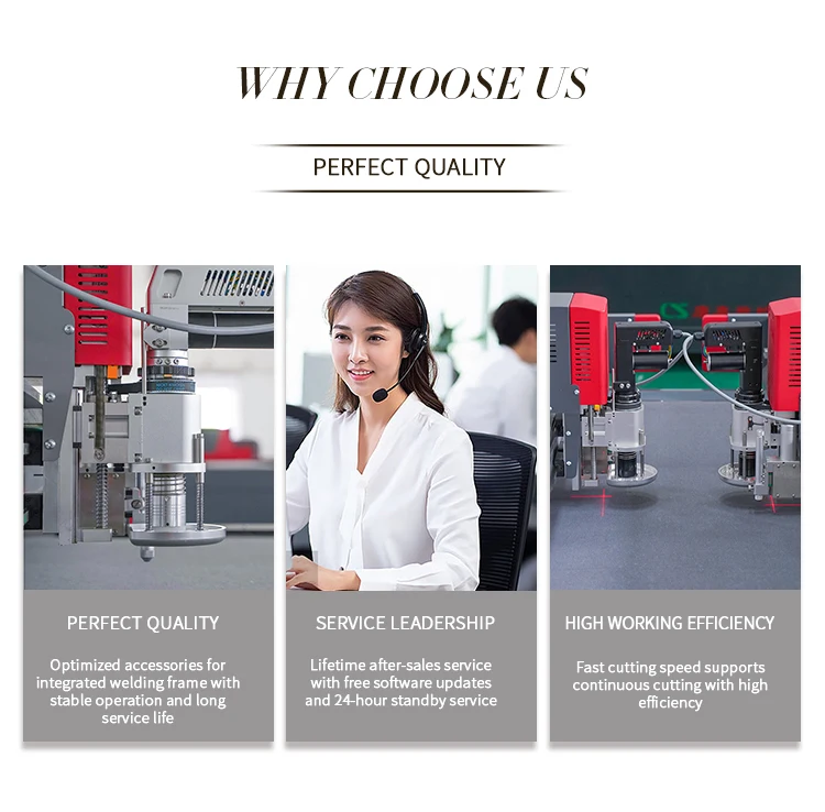 Cnc Garment Industrial Cutter Machine Flatbed Automatic Digital Round ...