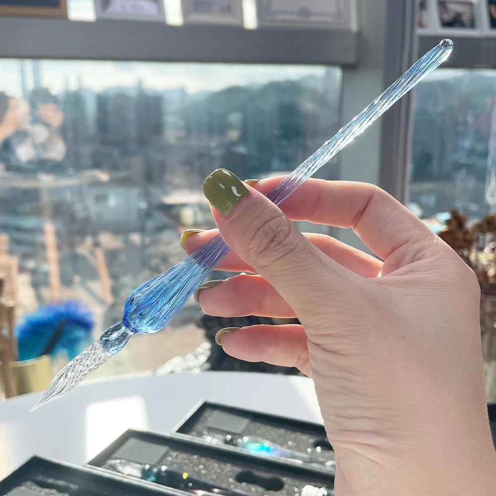 Nice Colorful Crystal Glass Dip Pen Glass Ink Pen - Buy Glass Dip Pen ...