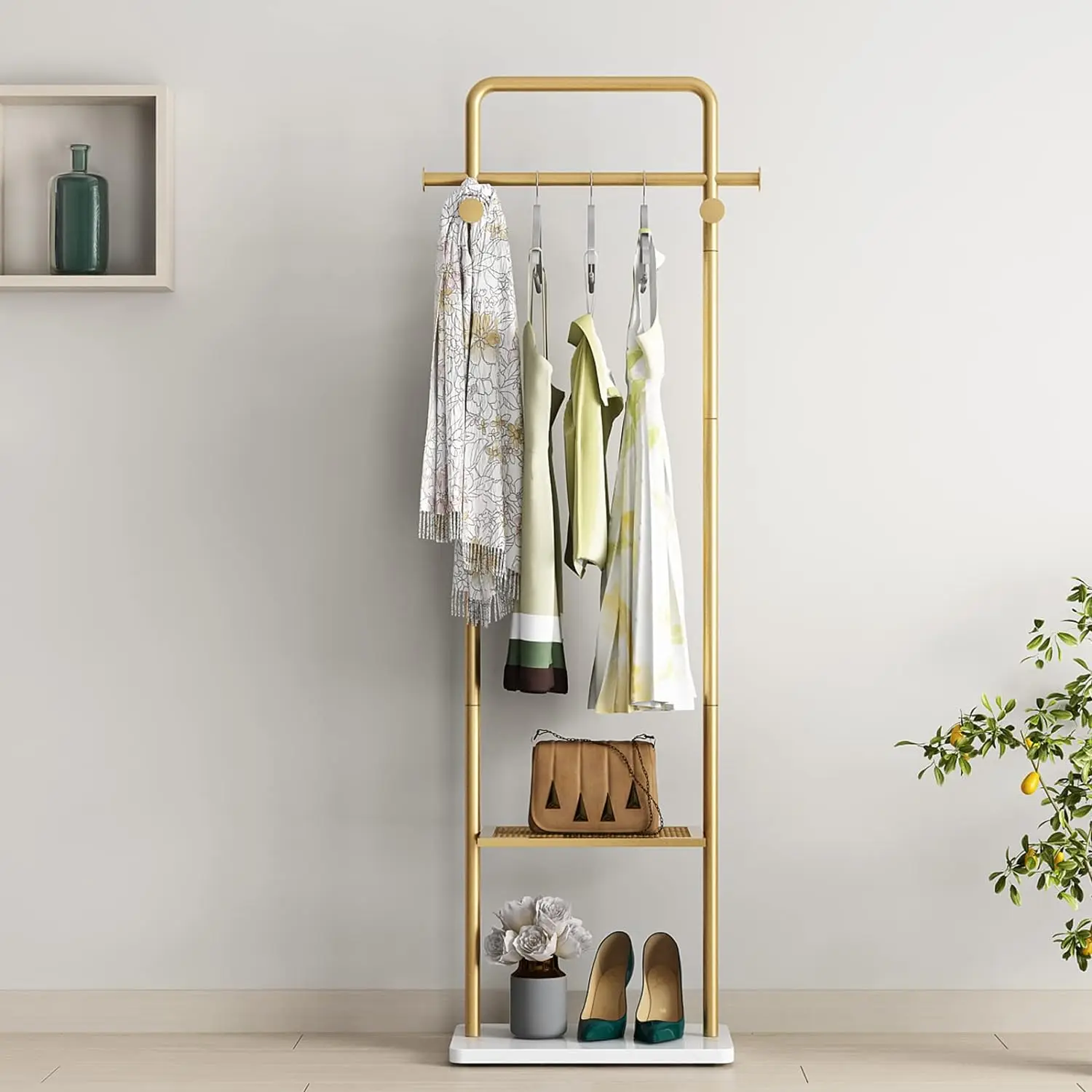 Gold Clothes Rack With Shelf Gold Clothing Racks for Boutiques Free ...