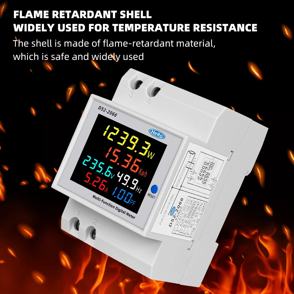 D52-2066 6in1 Ac Monitor 110v 220v 380v 100a Voltage Current Power ...