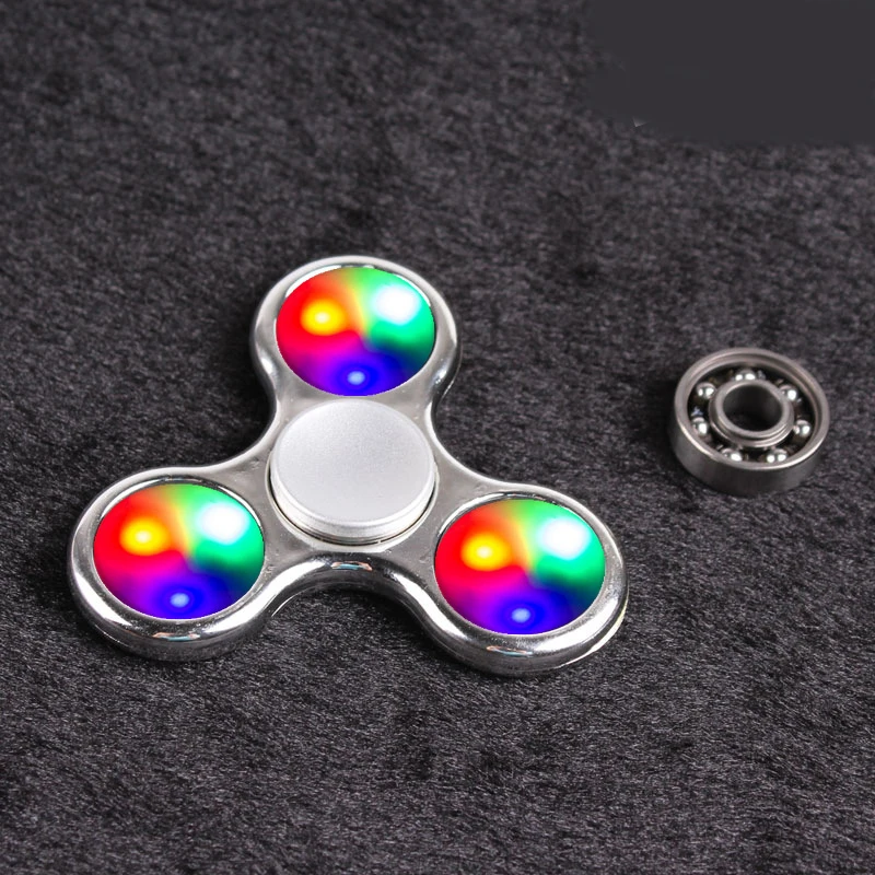 Wholesale LED Colorful Light Stress Relief Hand Fidget Spinner Toy ...