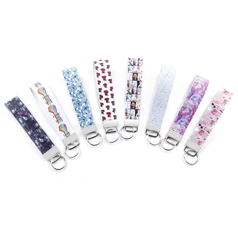 Hot Sale Cute Pattern Design Keychain Leather Key Chain Pu Wristband ...