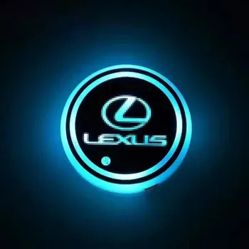 7colors Led Lights Car Cup Holder Luminous Coaster Water Pad For Lexus ...