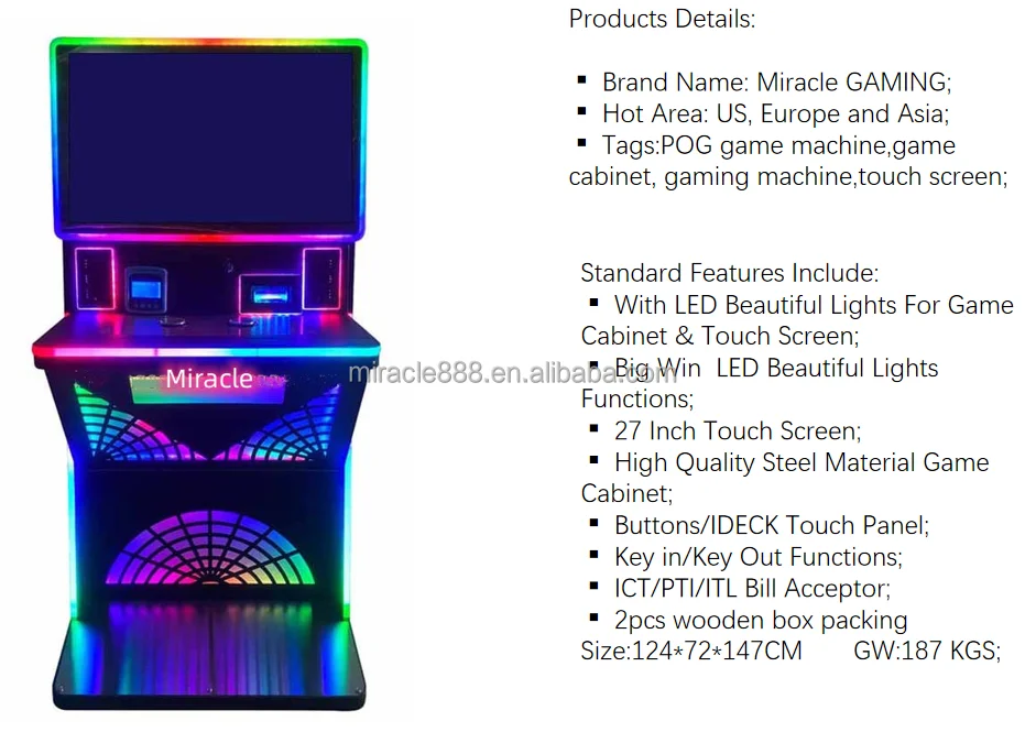 POG 27 Inch Touch Screen Skill Game Machine for Arcades