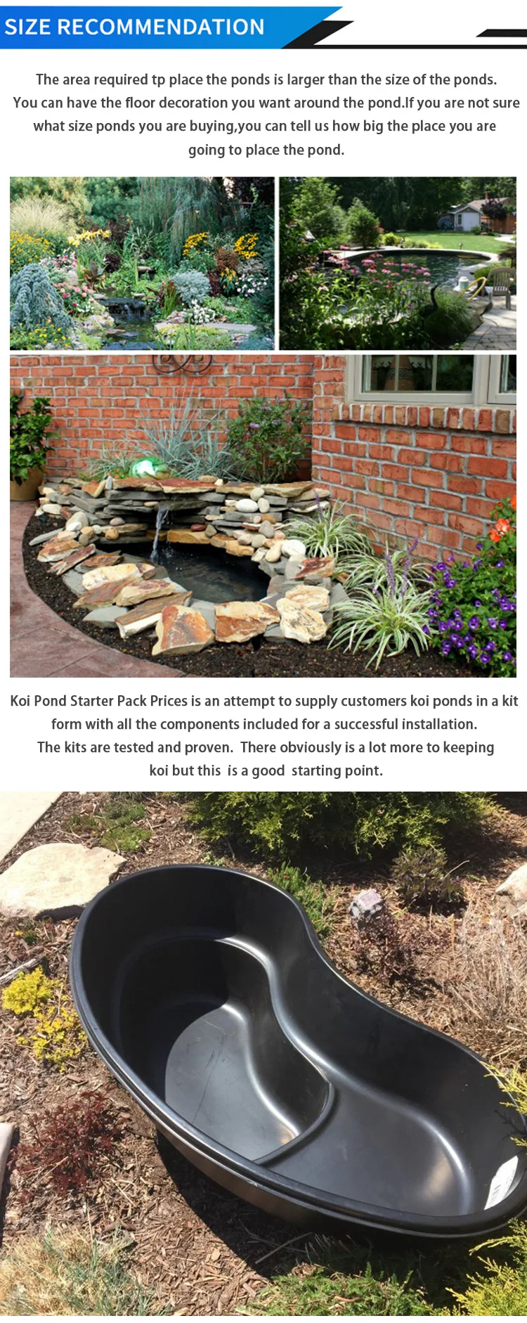 Outdoor Fiberglass Garden Fish Ponds For Fish Farming Preformed ...