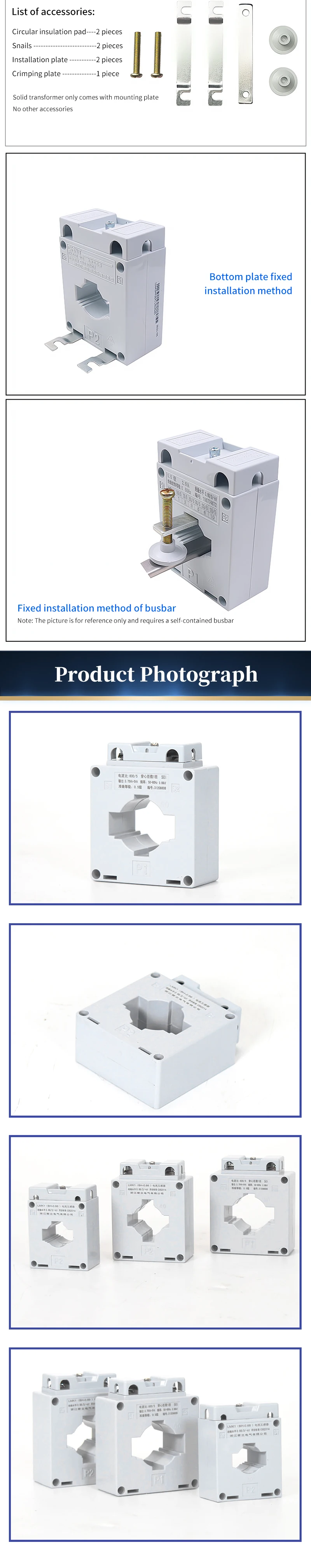 CHINT Factory Current Transformer for Ammeter 1A-3000A Split Core ...