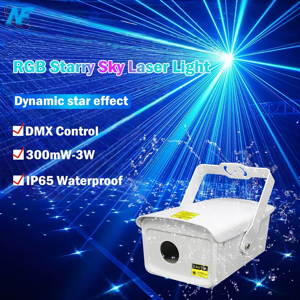 Starry Sky Beam Laser Lights - RGB Color Twinkle Stars
